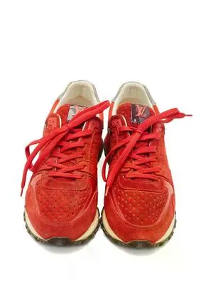 LOUIS VUITTON Suede Lace-up Sneakers - Red