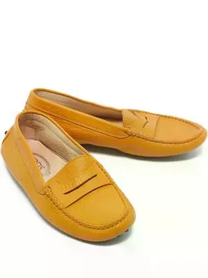 TOD'S Leather Loafers - Yellow
