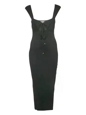 RUNAWAY THE LABEL Tie-detail Midi Dress - Black