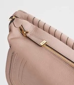 Chloé Small Marcie Leather Shoulder Bag - Grey