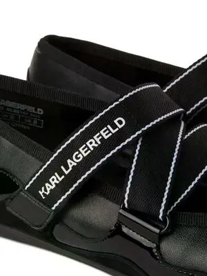 Karl Lagerfeld Altia Kross Strap Flats