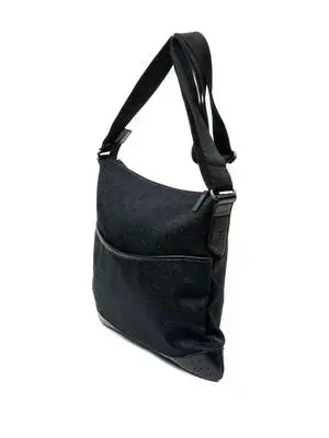 Gucci Jacquard Logo Shoulder Bag - Black