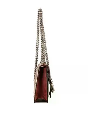 Gucci Floral Print Gg Pattern Chain Shoulder Bag