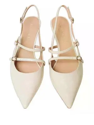 TWINSET Strappy Slingback Kitten Heels - Neutrals