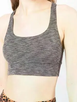 The Upside Glacier Sandy Marl-knit Bralette