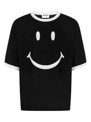 Moschino Smiley Intarsia T-shirt - Black