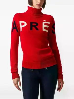Perfect Moment Turtleneck Sweater With "après" Graphic
