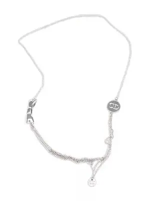 Dior Tone Bow And Star Embellishment Chain Necklace