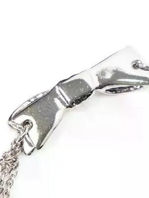 Dior Tone Bow And Star Embellishment Chain Necklace