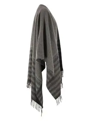 Peserico Fringed Cape - Grey