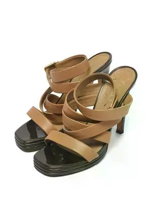 Saint Laurent Strappy Sandals With Buckle Fastening