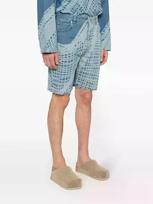 Loewe Logo Patch Denim Shorts