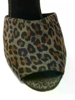 Pierre Hardy Leopard-print Suede Zip Sandals