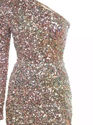 BRONX AND BRONCO One-shoulder Sequin Embellished Midi Dress
