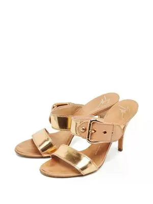 GIUSEPPE ZANOTTI Leather Buckled Mules