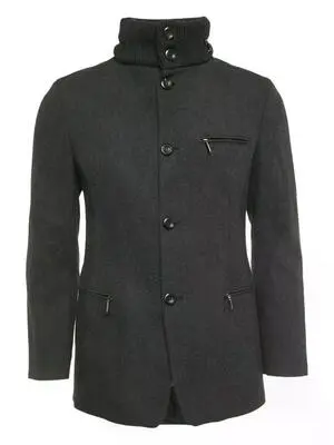 Emporio Armani Single-breasted High Neck Coat