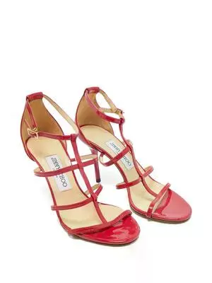 JIMMY CHOO Patent Leather Ankle Strap Sandals