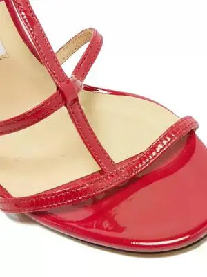 JIMMY CHOO Patent Leather Ankle Strap Sandals