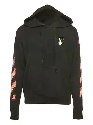 Off-White Cotton Hoodie - Black