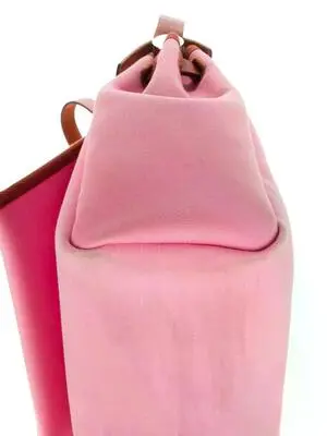 Hermès 2000s Leather Trimmed Shoulder Bag
