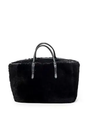 Balenciaga Mini Papier A4 Two-way Bag In Shearling And Leather
