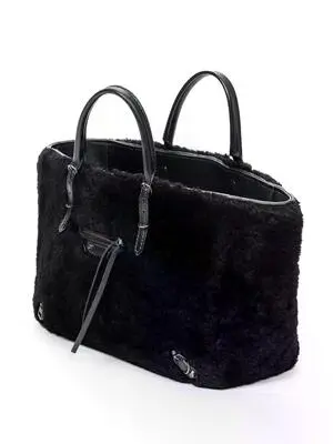 Balenciaga Mini Papier A4 Two-way Bag In Shearling And Leather