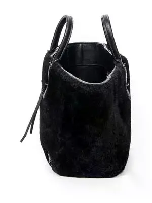 Balenciaga Mini Papier A4 Two-way Bag In Shearling And Leather