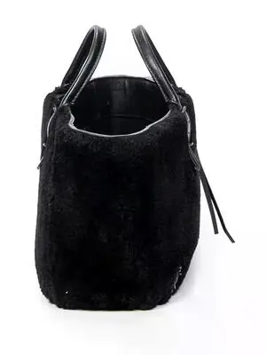 Balenciaga Mini Papier A4 Two-way Bag In Shearling And Leather