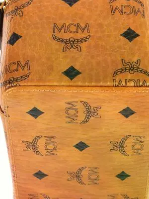 Mcm Logo Print Top-handle Bag