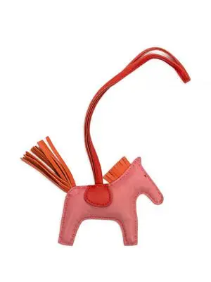 Hermès Leather Horse Charm Pink