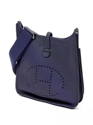 Hermès Perforated Leather Shoulder Bag - Blue