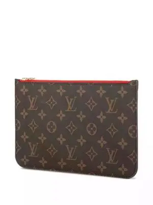 LOUIS VUITTON Monogram Zip Pouch - Brown