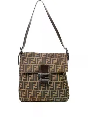 Fendi Ff Pattern Flap Shoulder Bag - Brown