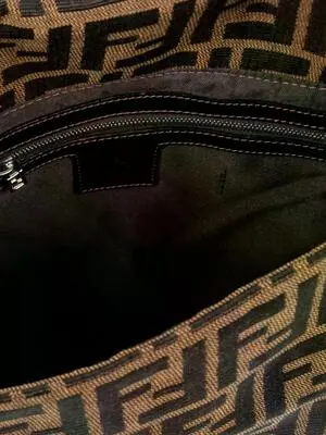 Fendi Ff Pattern Flap Shoulder Bag - Brown