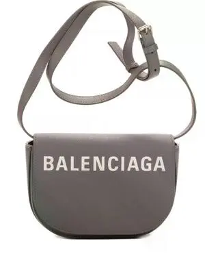 Balenciaga Leather Shoulder Bag - Grey