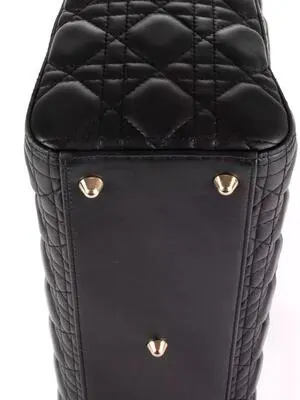 Dior Quilted Top Handle Shoulder Bag - Blue