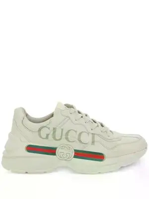 Gucci Rhyton Logo-print Sneakers - Neutrals
