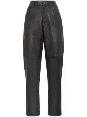 Brunello Cucinelli Leather Trousers