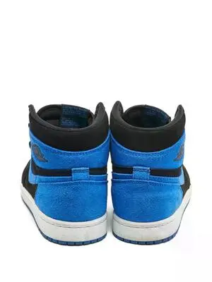 JORDAN Suede Leather High Top Sneakers - Black