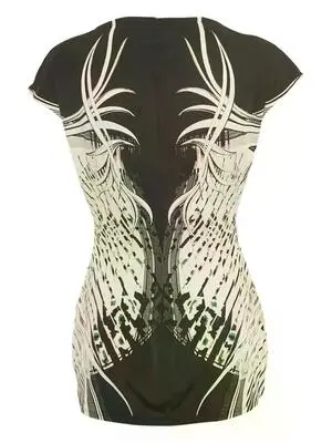 Roberto Cavalli Lace-detail Printed Top