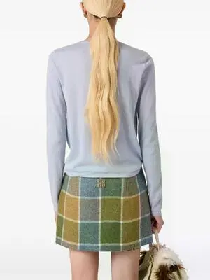 Miu Miu Cashmere Henley Sweater - Blue
