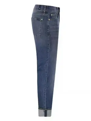7 For All Mankind Five-pocket Jeans With Rolled Hems