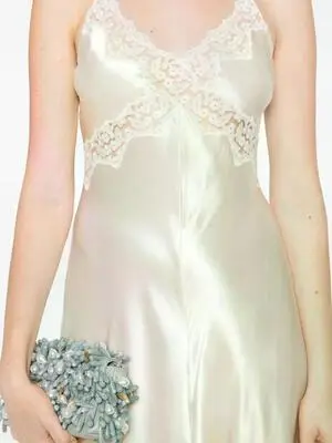 Alberta Ferretti Lace Straps Dress
