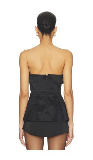 Majorelle Strapless Peplum Top