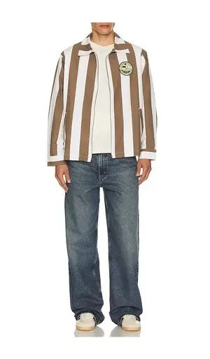 DUVIN DESIGN Striped Poplin Jacket
