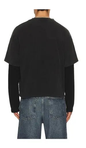 DRMERS CLUB Polaris Layered Tee In . Also - Black