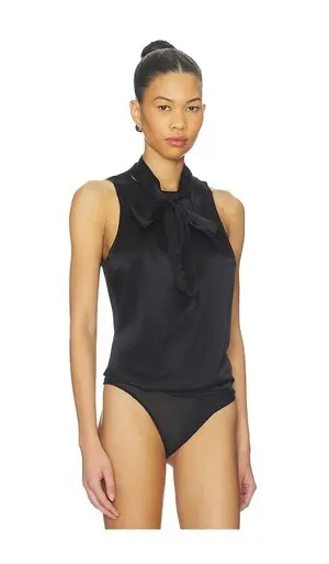 FLEUR DU MAL Silk Blouson Bodysuit