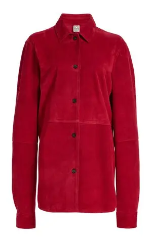 TOTEME Suede Overshirt - Red