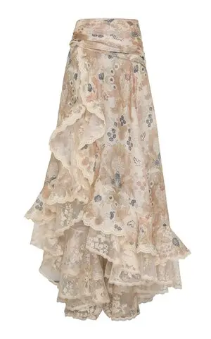 Zimmermann Rebellion Lace-trimmed Maxi Skirt - Multi