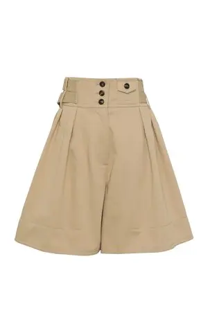 Zimmermann Rebellion Cotton Cargo Shorts - Neutral